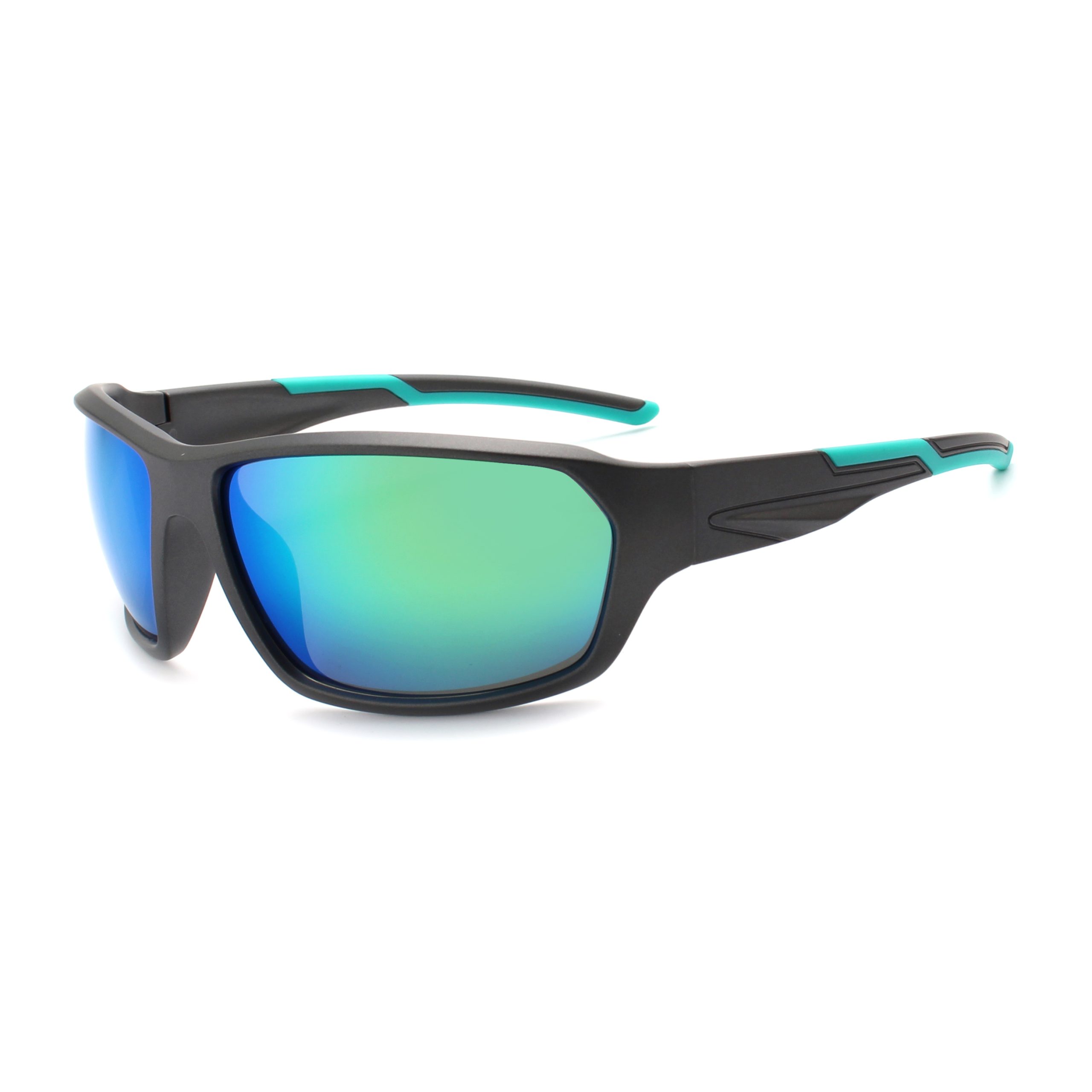 Sports Sunglasses with Black Frame Red Temples, Orange Yellow Gradient ...