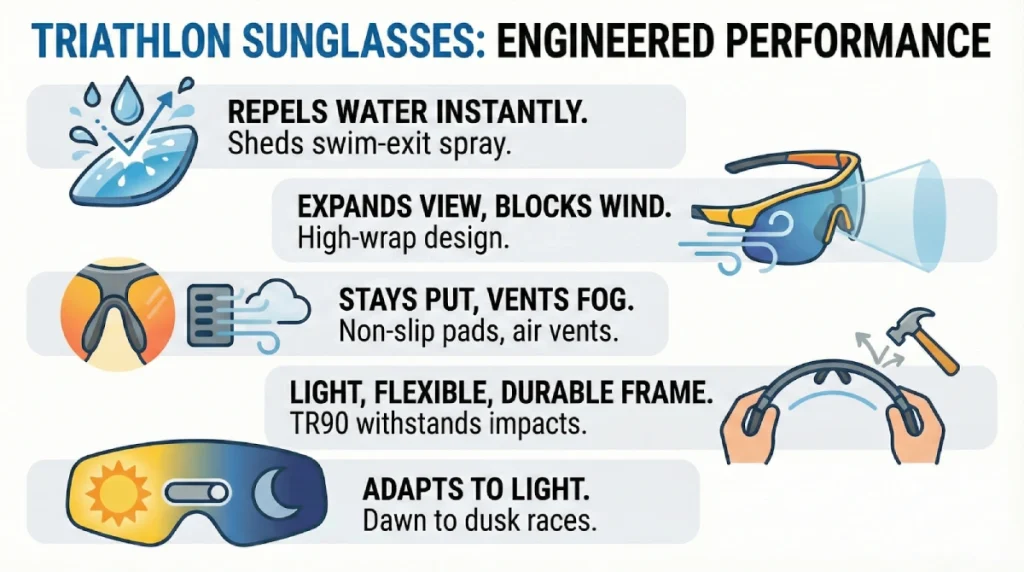 Best Triathlon Sunglasses: Manufacturing & Tech Standards