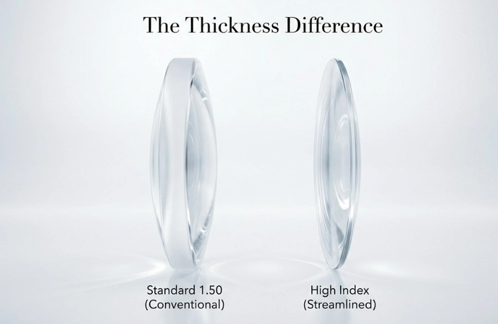 High Index Lenses Pros Cons: 1.67 vs 1.74 Thickness Guide